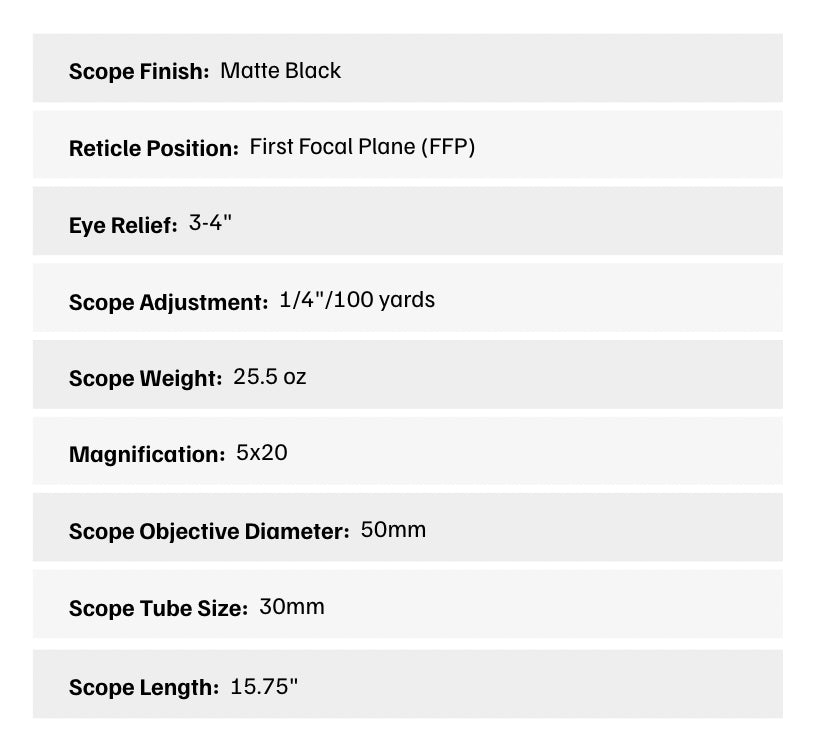 5-20X First Focal Plane Scope – Quigley-Ford